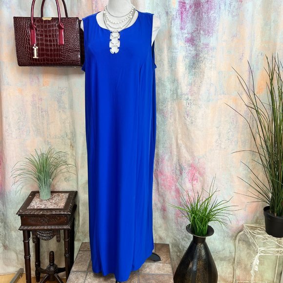 MSK | Dresses | Msk Royal Blue Plus Size Sleeveless Maxi Dress | Poshmark
